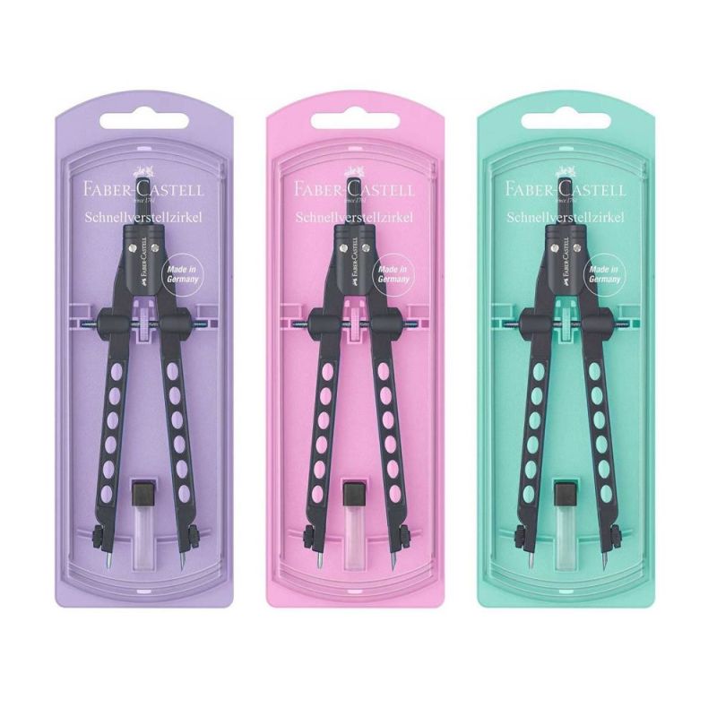 Циркуль Factory Pastel, 340 мм, в футлярі, Faber-Castell