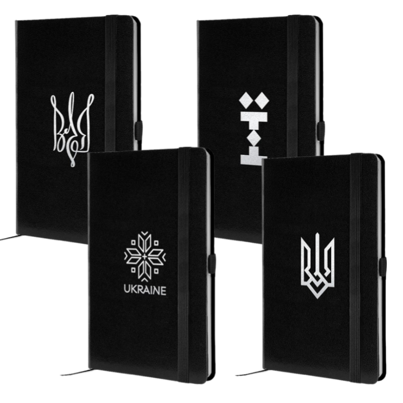 Книга записна Partner, чорна, клітинка, 12,5х19,5 см, 96 л., Axent