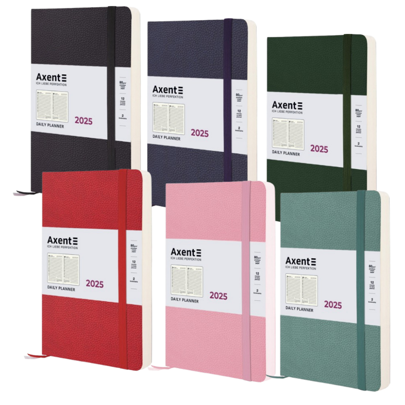 Щоденник датований 2025 Partner Soft Skin, А5 (14,8х21 см), 184 л., Axent