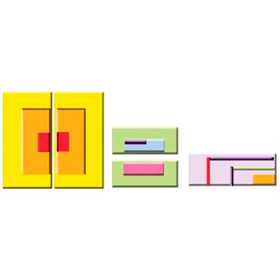 Трафарет об'ємний Deco 3D stencil Rectangular pattern, 30x15 см, Lefranc